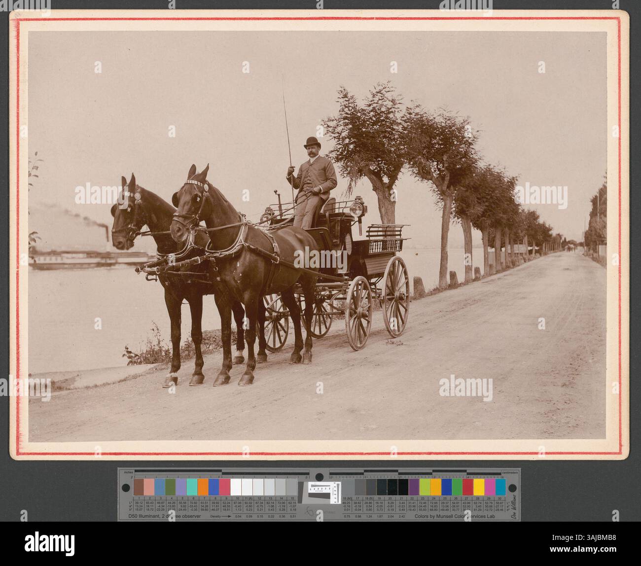 Photograph from 1891 showing a two-horse wagonette (Break) in the ...