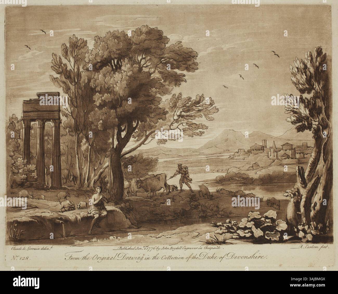 This print by Richard Earlom, based on Claudio de Lorena's original ...