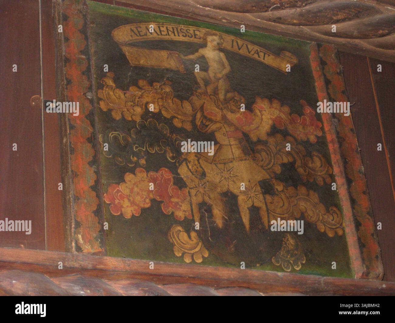 A circa 1500 Italian painting titled 'Coat of Arms', attributed to an ...