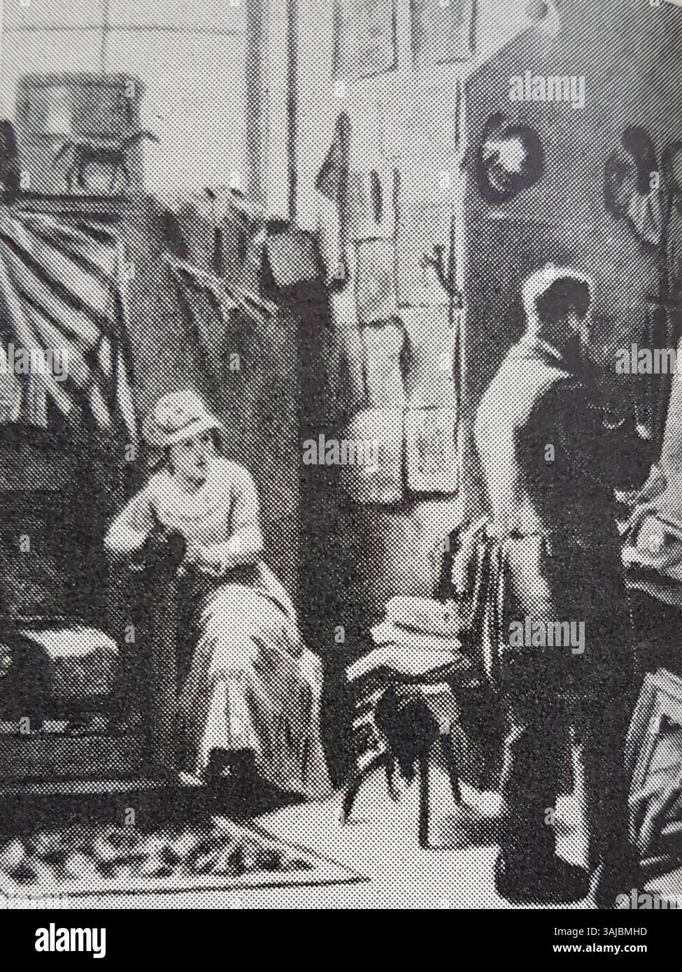 This photograph features August Malmström in his studio, captured by ...
