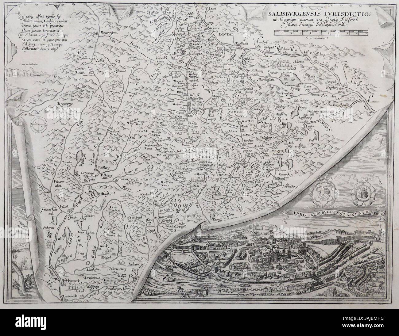 This copperplate map, created by Abraham Ortelius and Marcus Secznagel ...