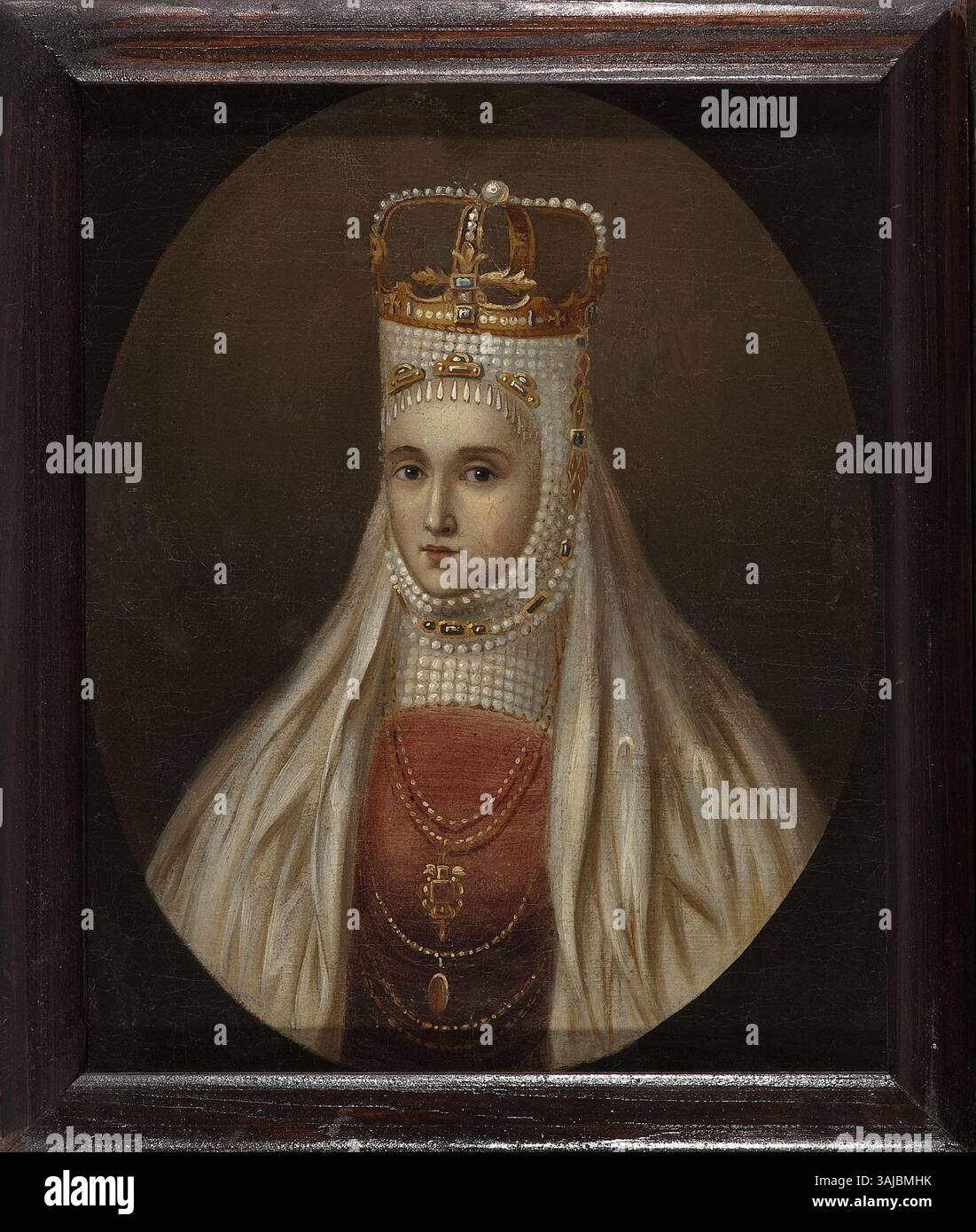 This portrait depicts Barbara Radziwi, painted by an anonymous Polish ...