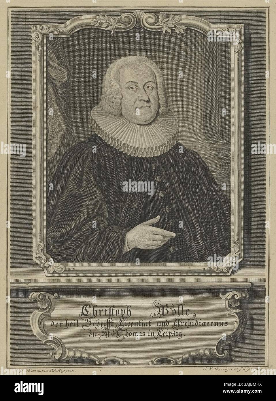 The engraving by Christoph Wolle (1670–1733) from 1745, held in the ...