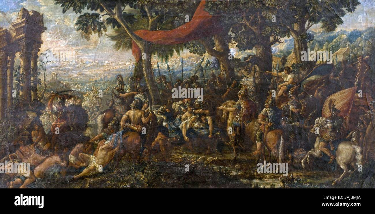 A 1640 painting titled 'Alexanderschlacht' (Battle of Alexander ...