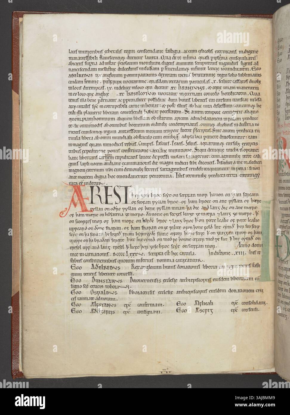 The verso of a folio from the 'Codex Wintoniensis', illuminated with ...