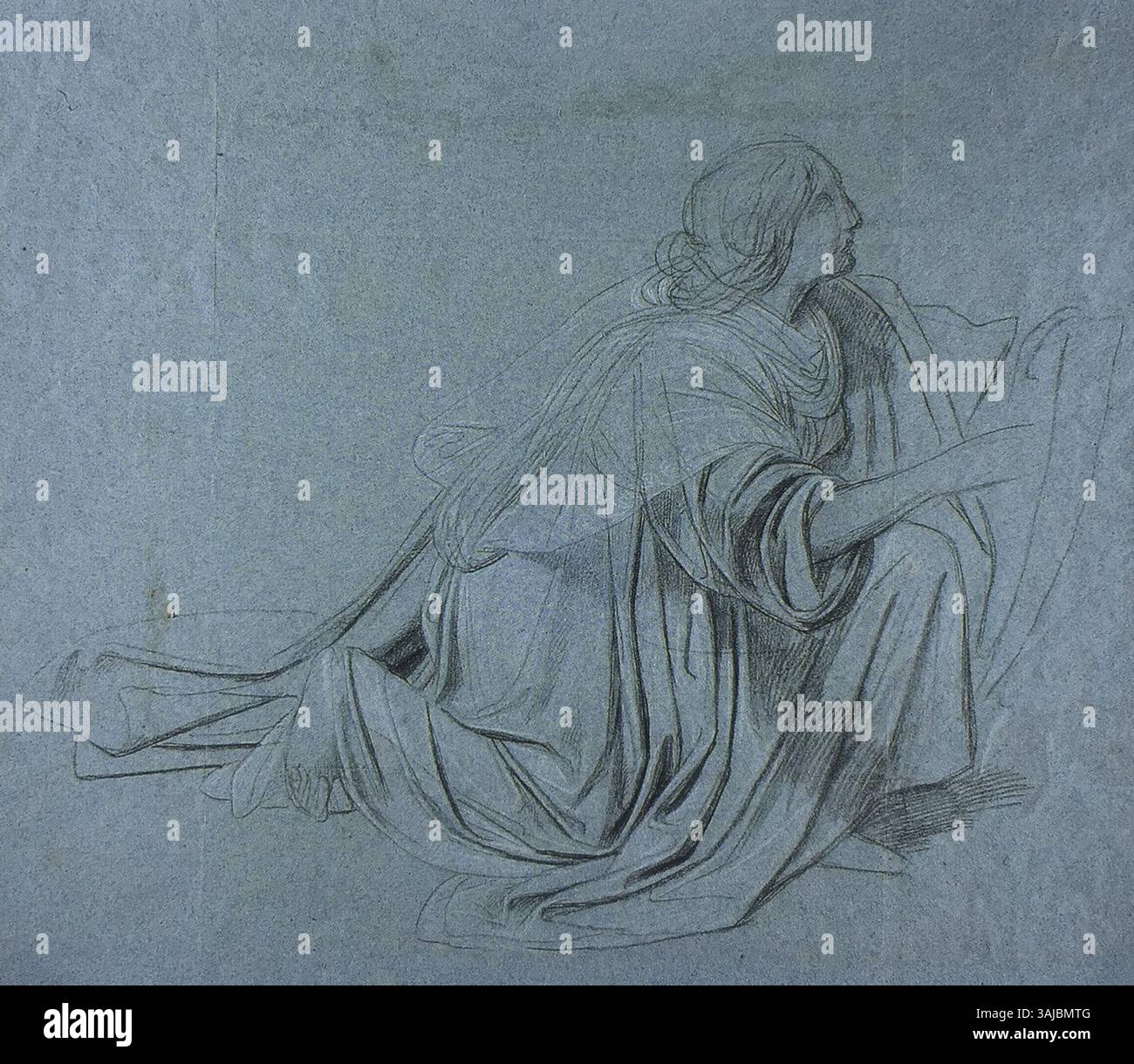 A drawing by Alexander Ivanov, titled 'Mary Magdalene on Bended Knees ...
