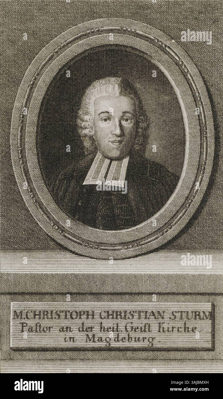The copperplate engraving of Christoph Christian Sturm, created by ...