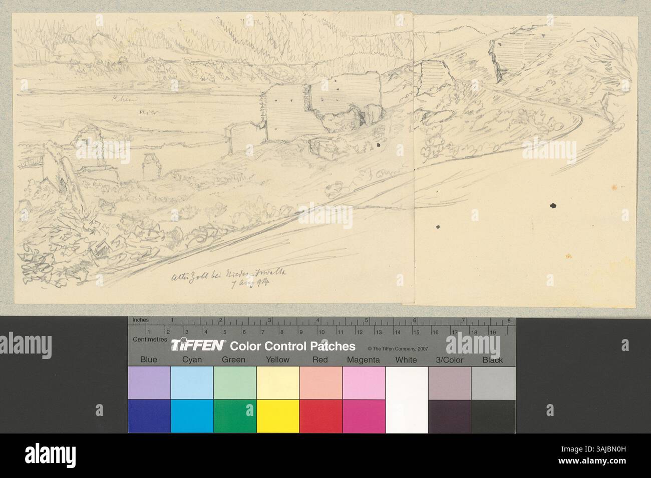 This image depicts the outer courtyard of the Hochjuvalt Castle ruins ...