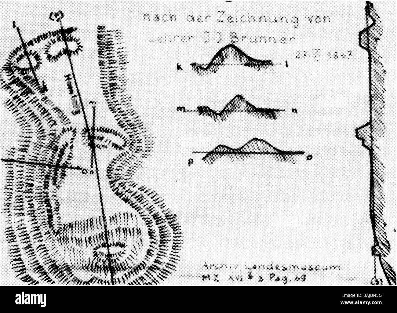 This 1867 sketch by J. J. Brunner depicts the Homberg hill with its ...