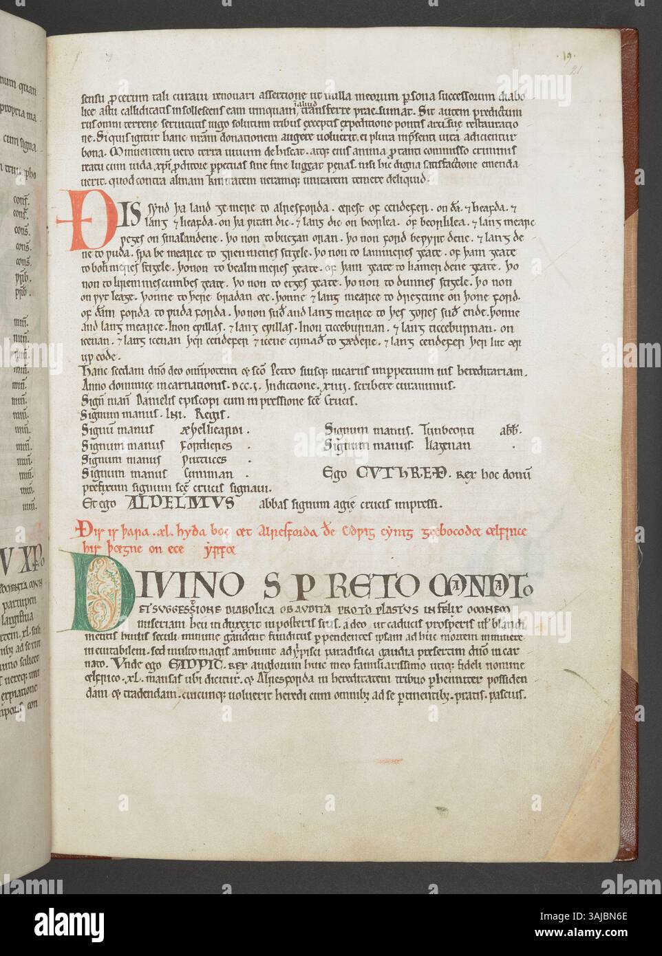 The illuminated manuscript page from the Codex Wintoniensis, part of ...