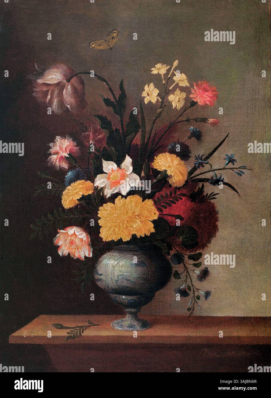 This 1667 oil painting by Pedro de Camprobín, titled 'Jarrón con flores ...
