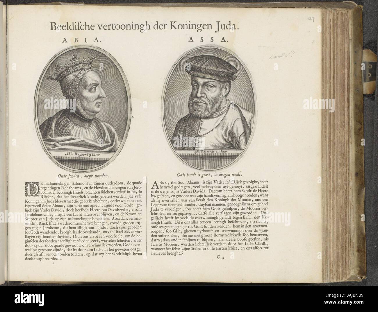 The portraits of Kings Abijah and Asa of Judah from the ‘Den Grooten ...
