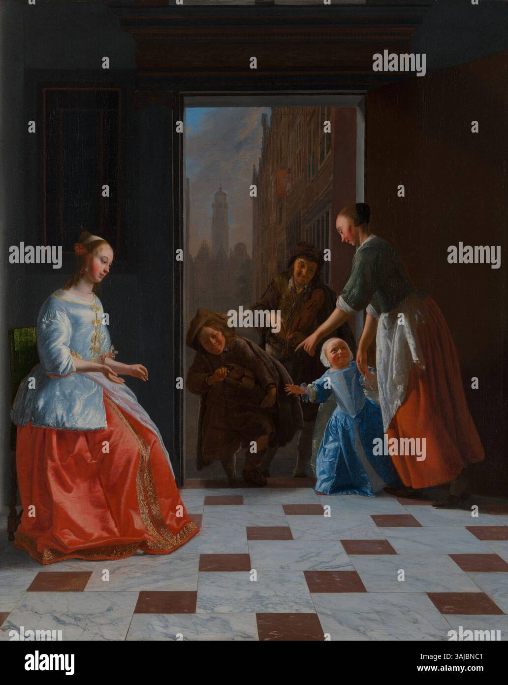 Jacob Ochtervelt’s 'Street Musicians at the Door' (1665) captures ...