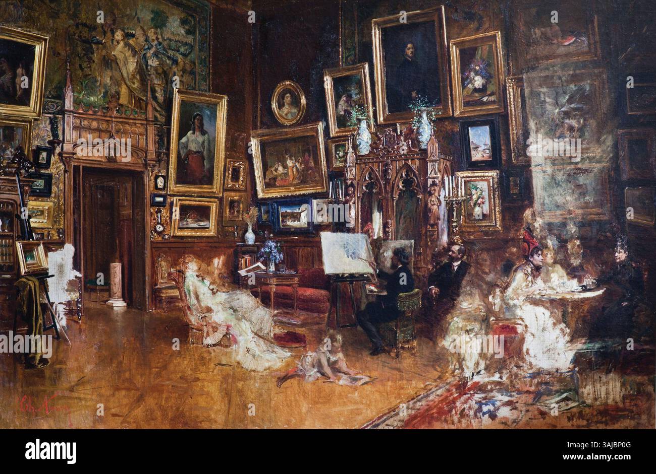 Theodor Aman’s painting of his studio showcases the space where the ...