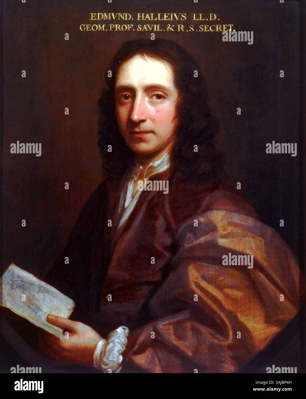 Portrait of Edmond Halley (1656–1742), painted circa 1690 by Thomas ...
