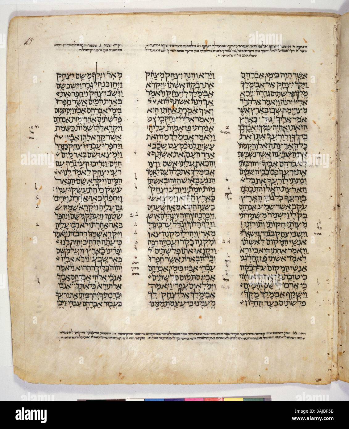 Folio 015a of the Leningrad Codex, dated between 1008 and 1011 ...