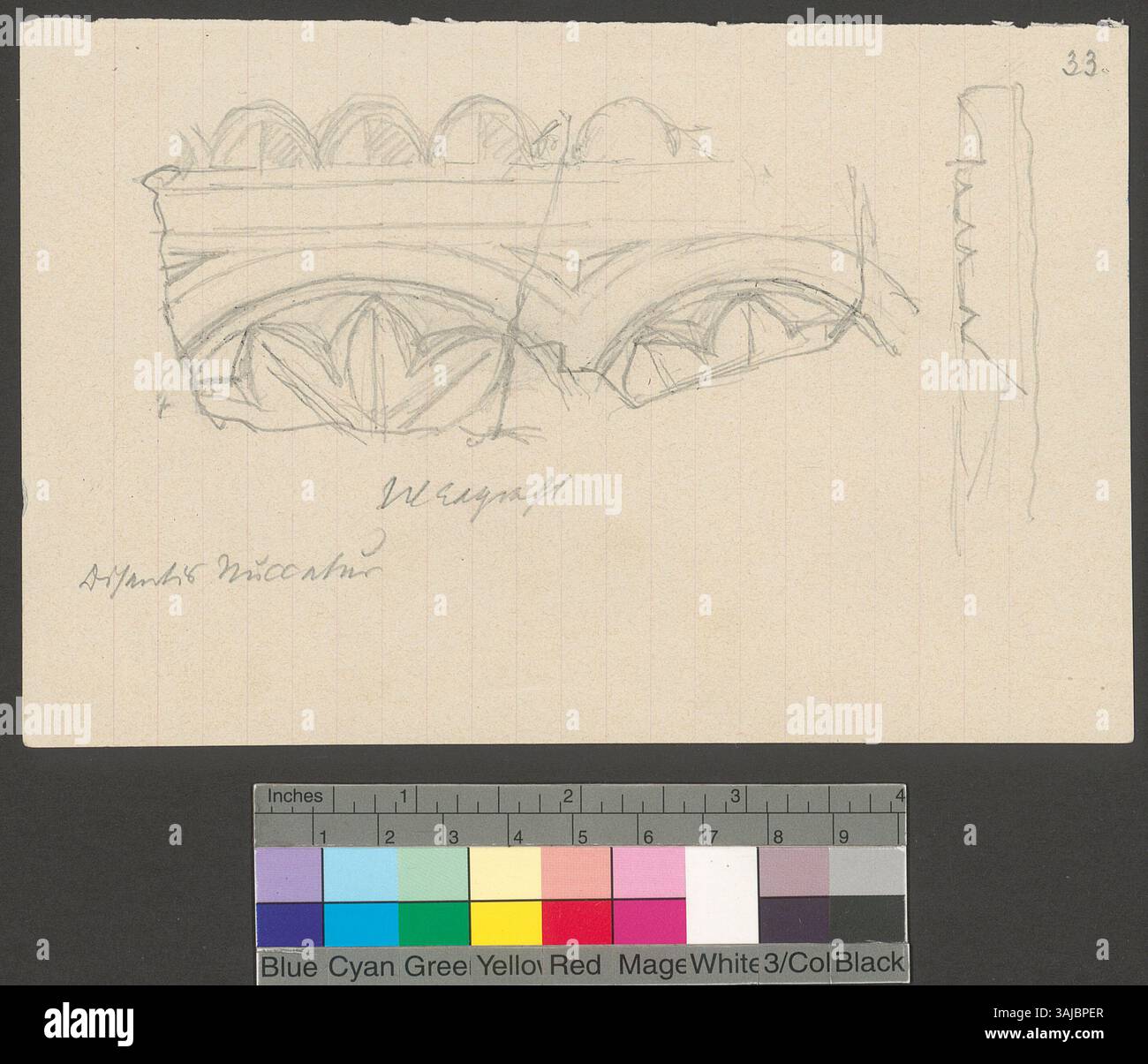 This 1908 drawing by Johann Rudolf Rahn illustrates fragments of early ...