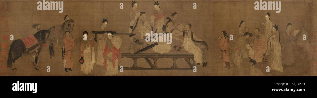 A painting from the Northern Qi period, depicting scholars collating ...