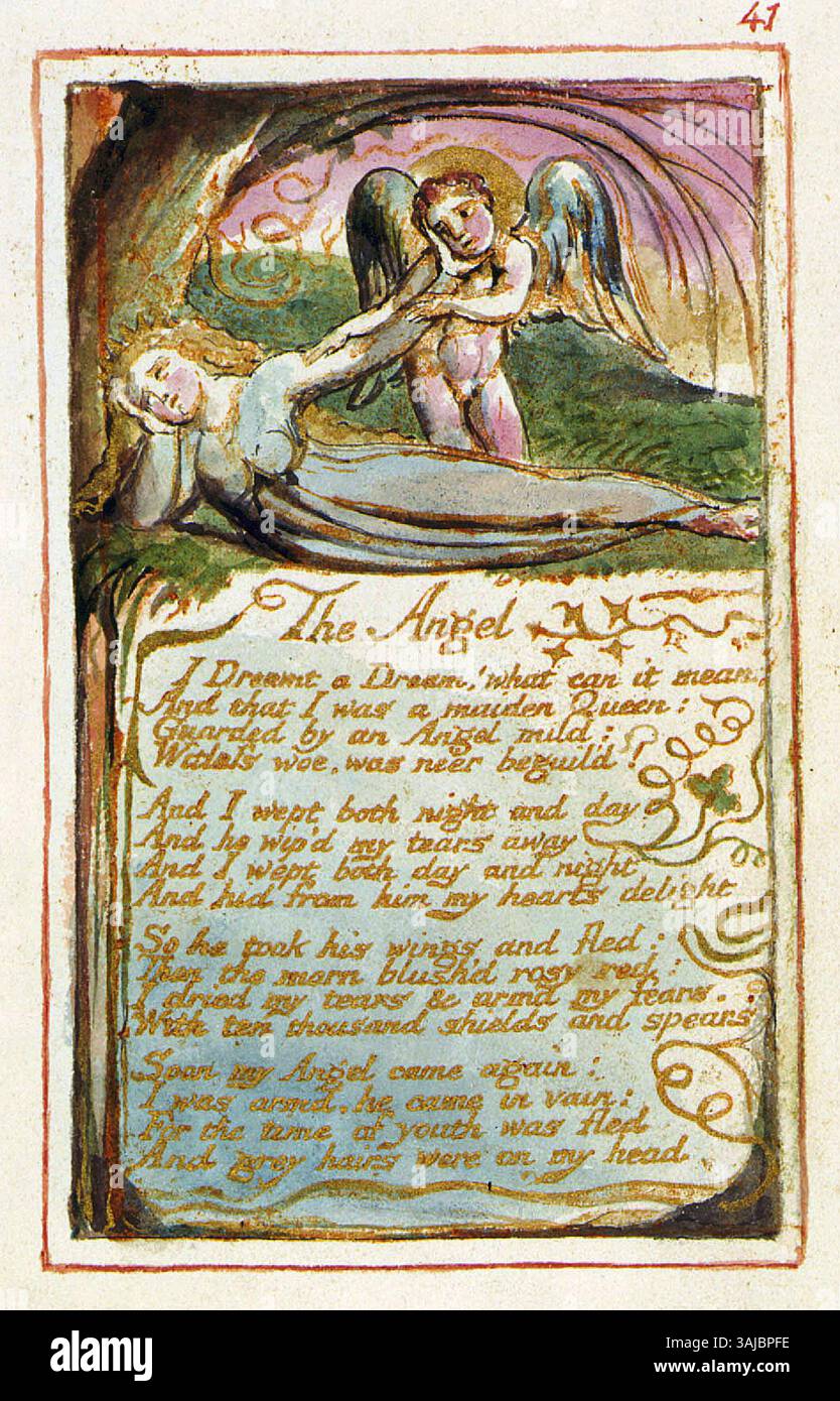 'The Angel' by William Blake from his 'Songs of Innocence and of ...