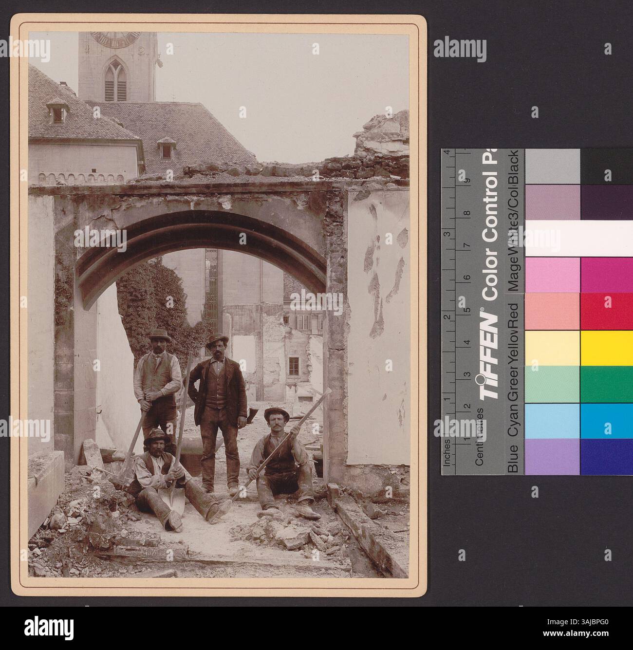 This 1898 photograph by Robert Breitinger shows the arched doorway of ...