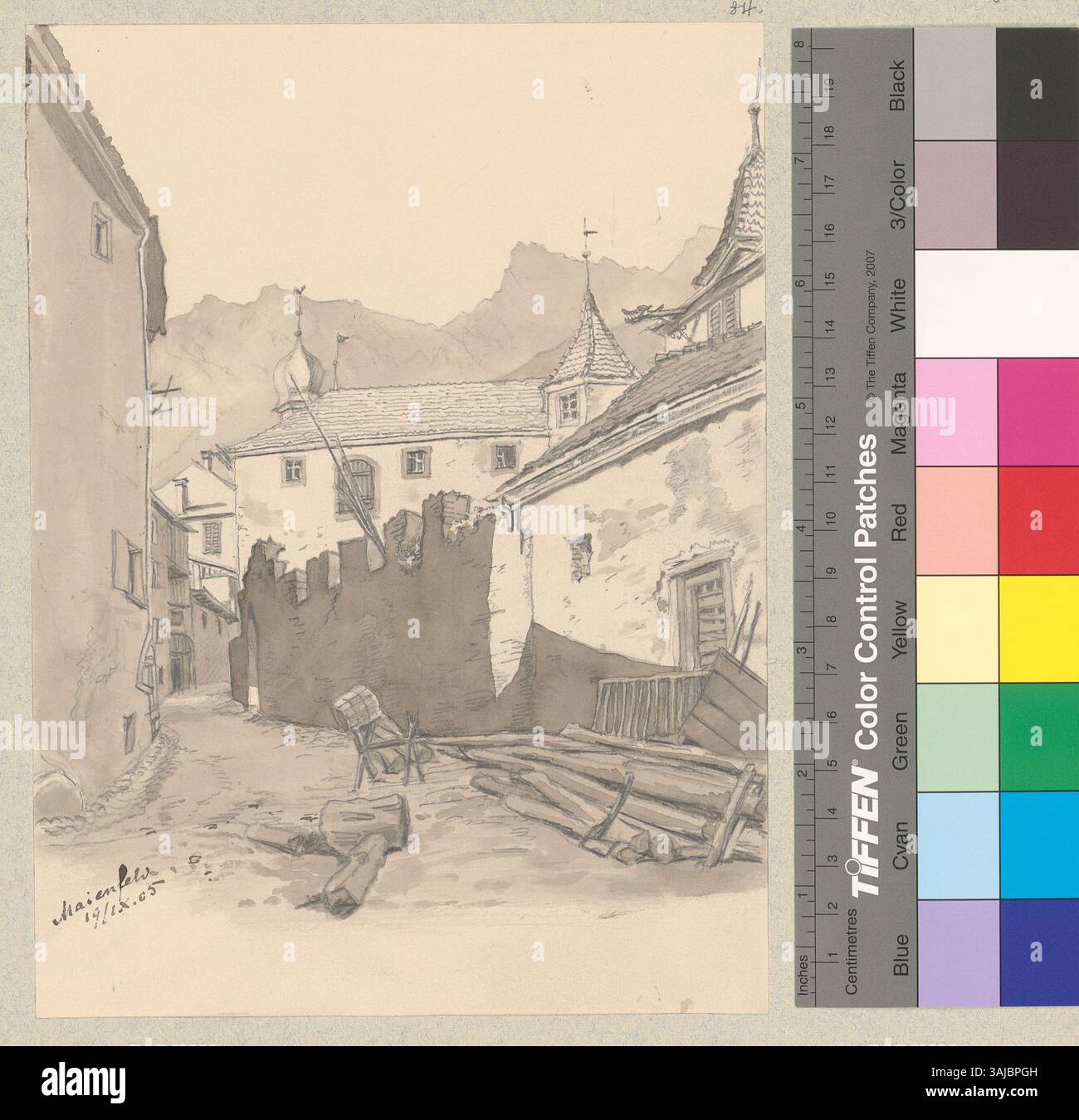 This 1905 illustration by Johann Rudolf Rahn depicts a street in ...