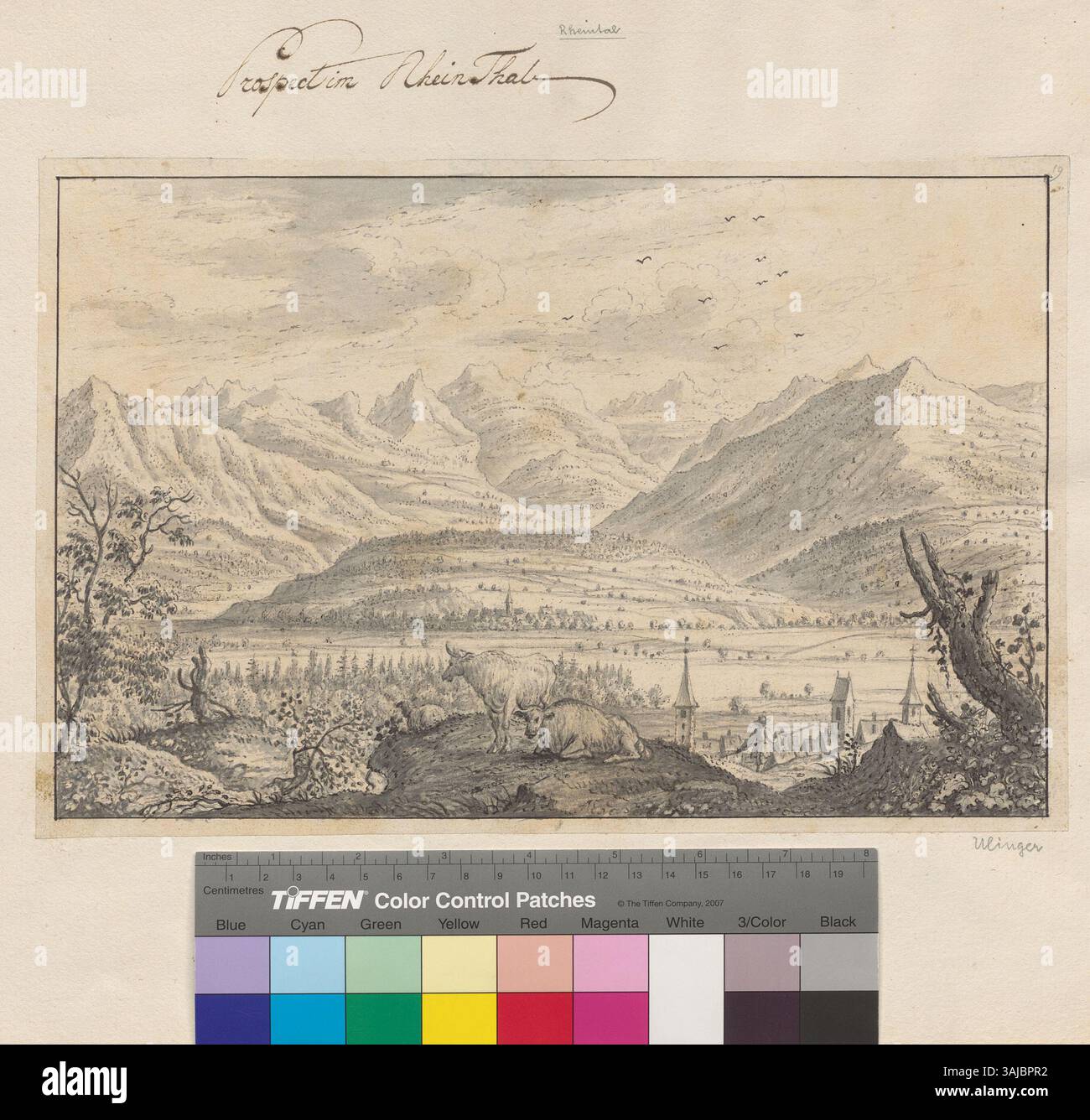 A drawing from between 1720 and 1768 by Johann Caspar Ulinger ...