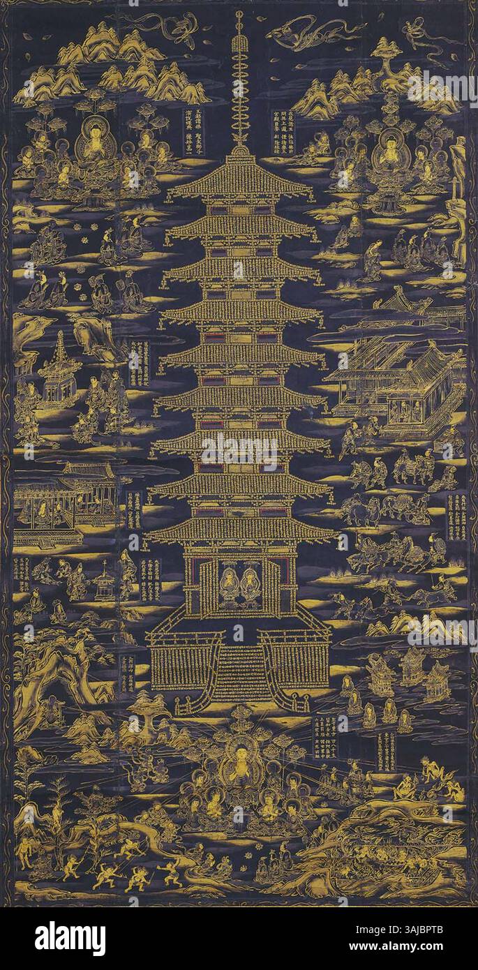 This Jeweled Pagoda Mandala, an artwork from the Kamakura period, was ...
