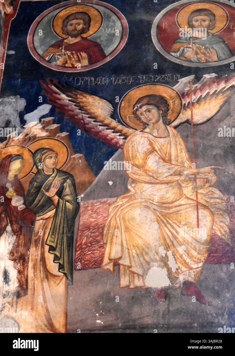 Fresco detail from the Sapara Monastery, 14th century, showcasing ...