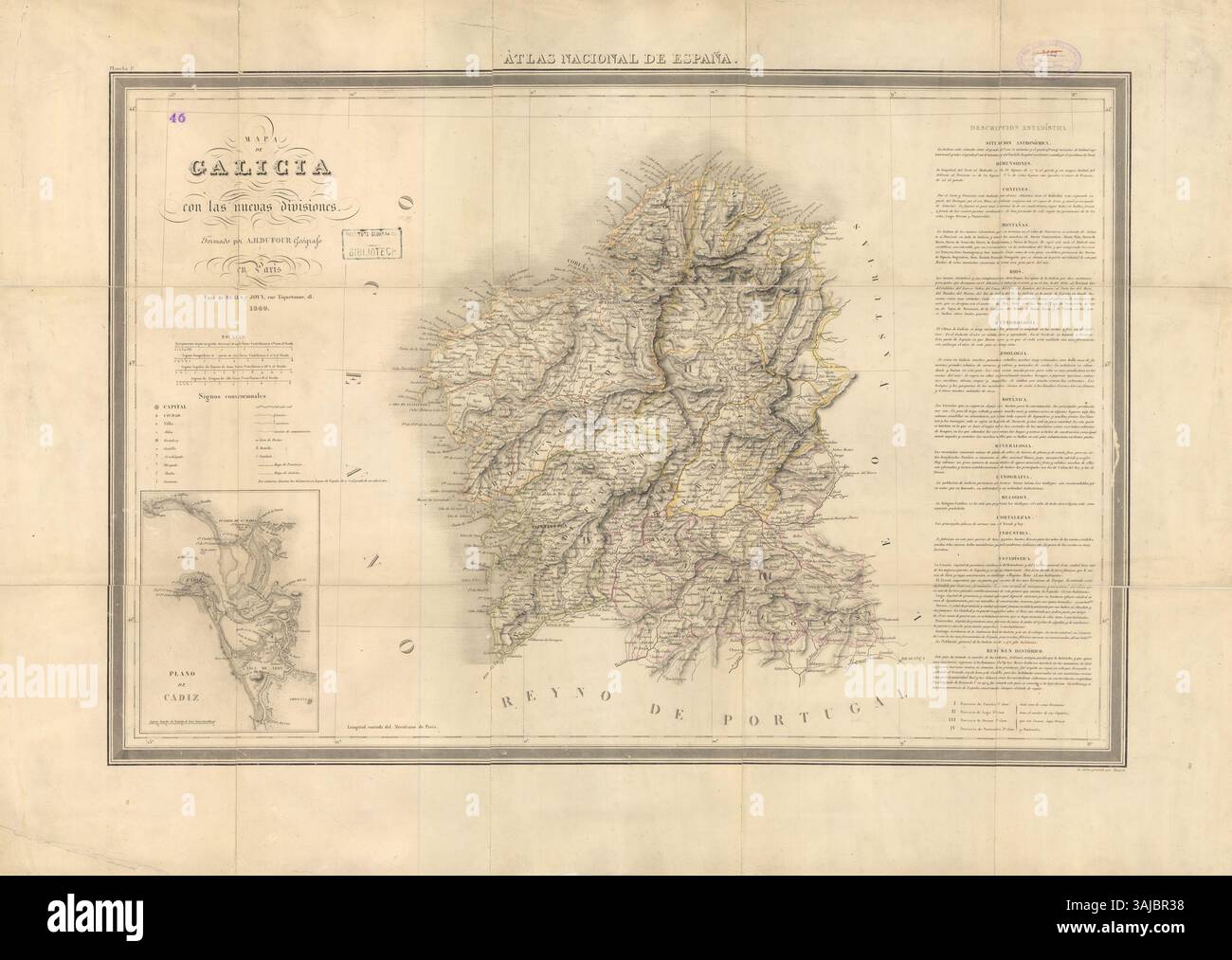 This 1849 map by A.H. Dufour depicts Galicia’s new administrative ...