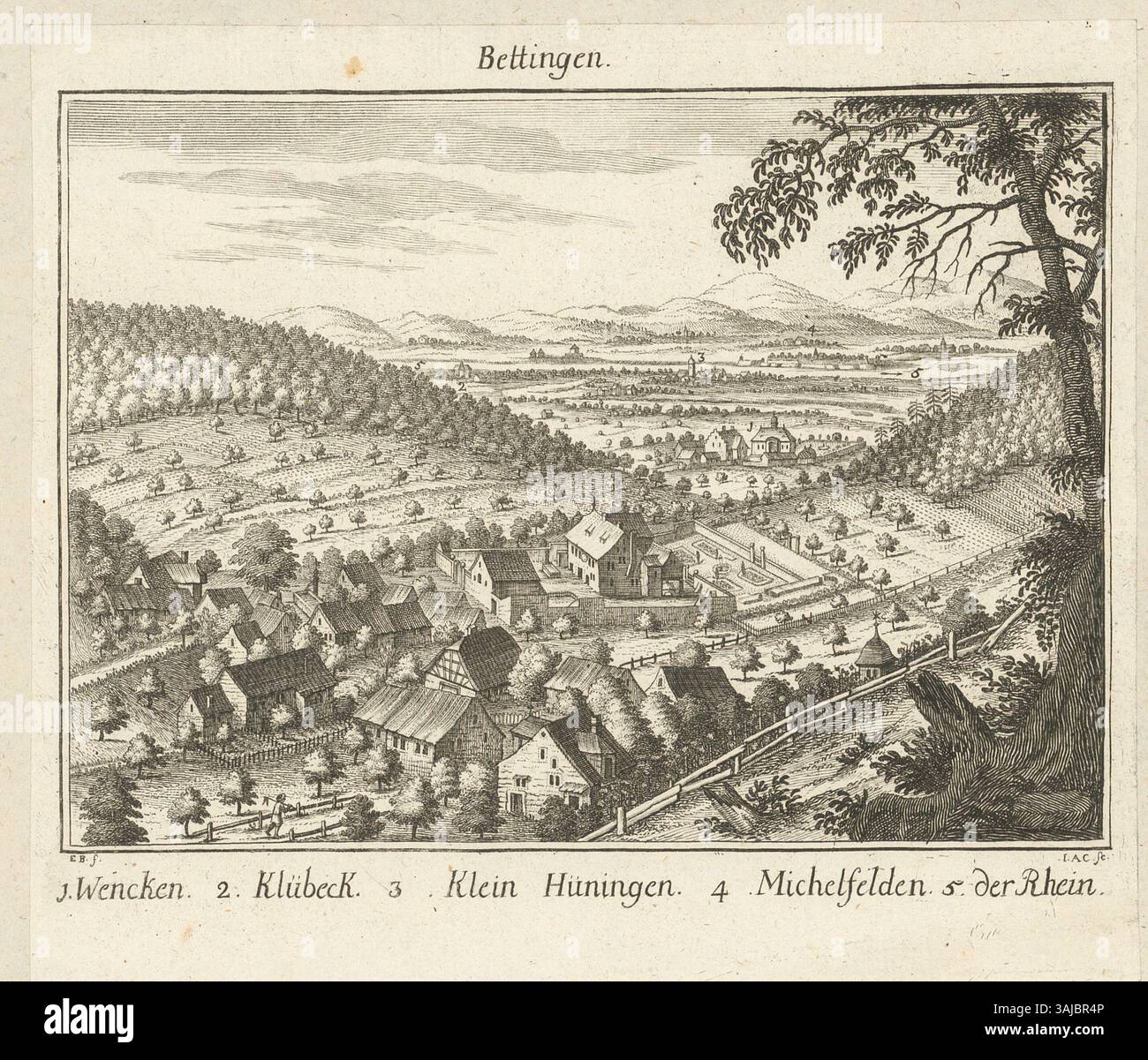 This 1753 engraving by Emanuel Büchel, featuring works by Jacques ...
