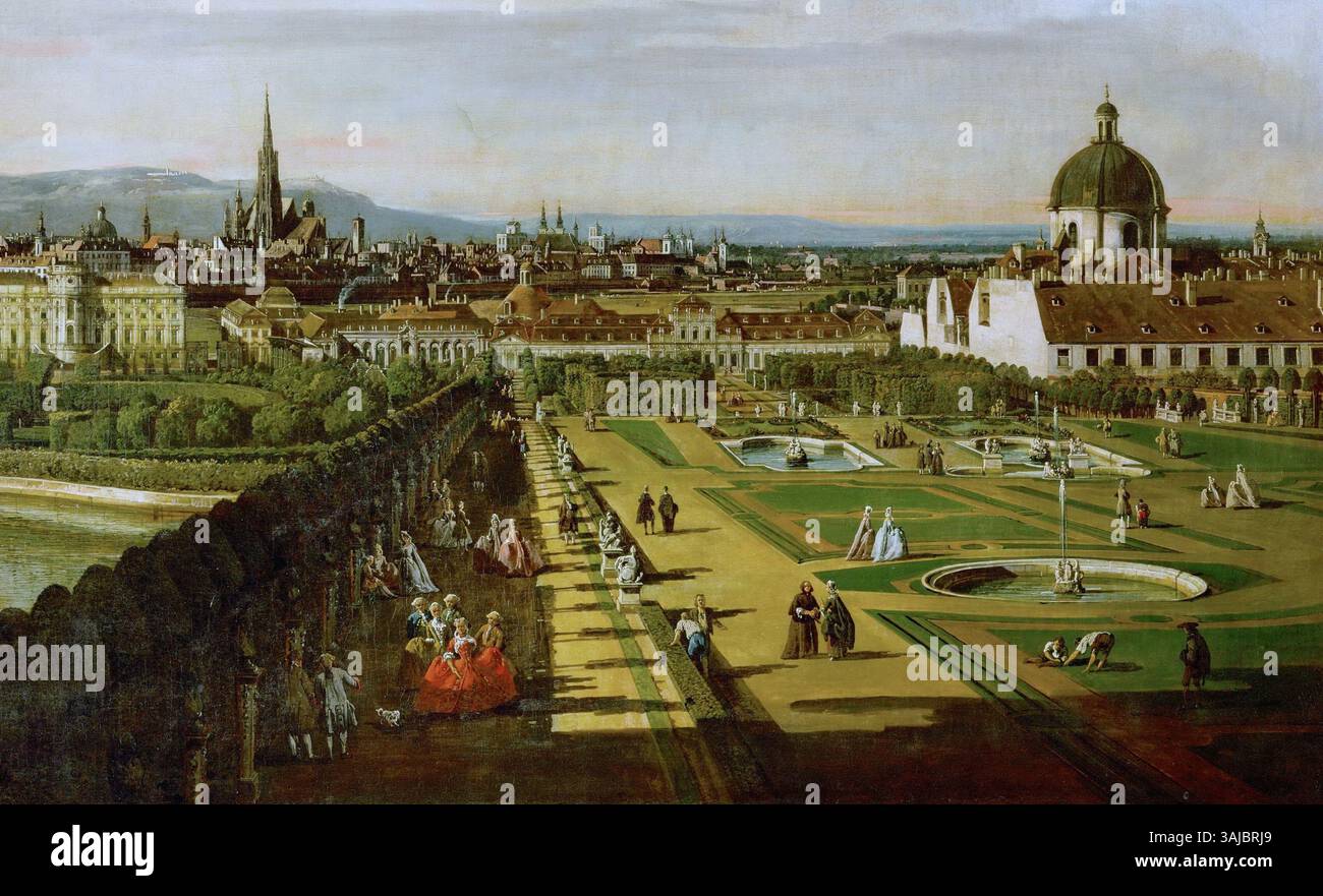 Bernardo Bellotto's painting from 1758–1761 depicts a view of Vienna ...