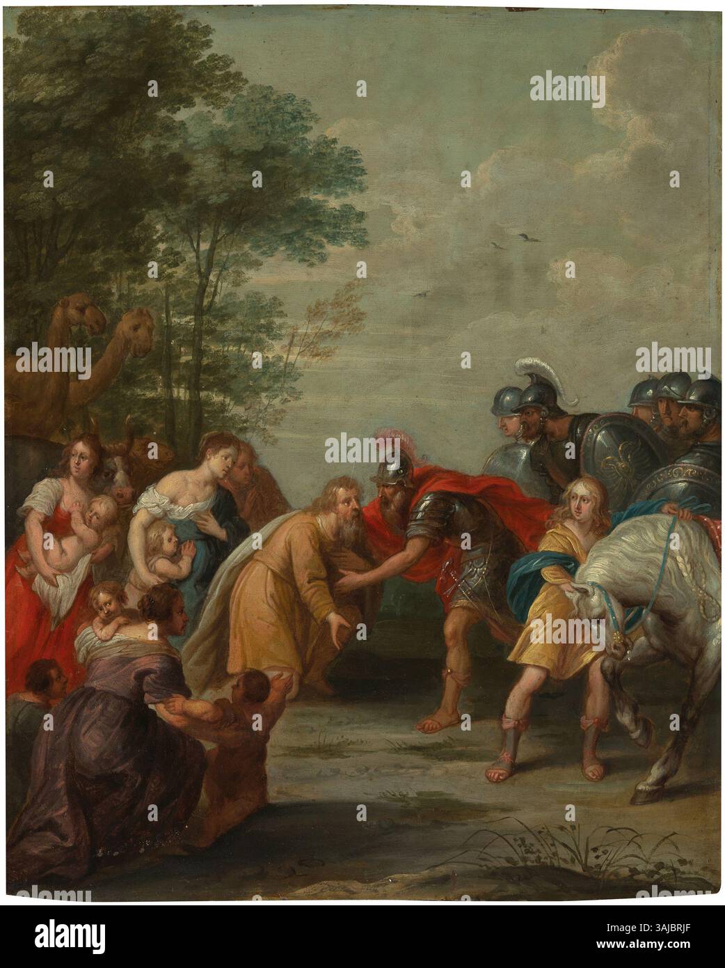 'Versöhnung von David und Esau,' painted around 1600 in Flanders ...