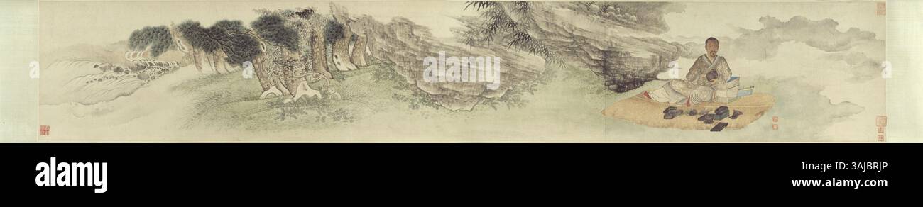 Yun Shouping's ink and color painting, featuring Wang Maolin, is a fine ...