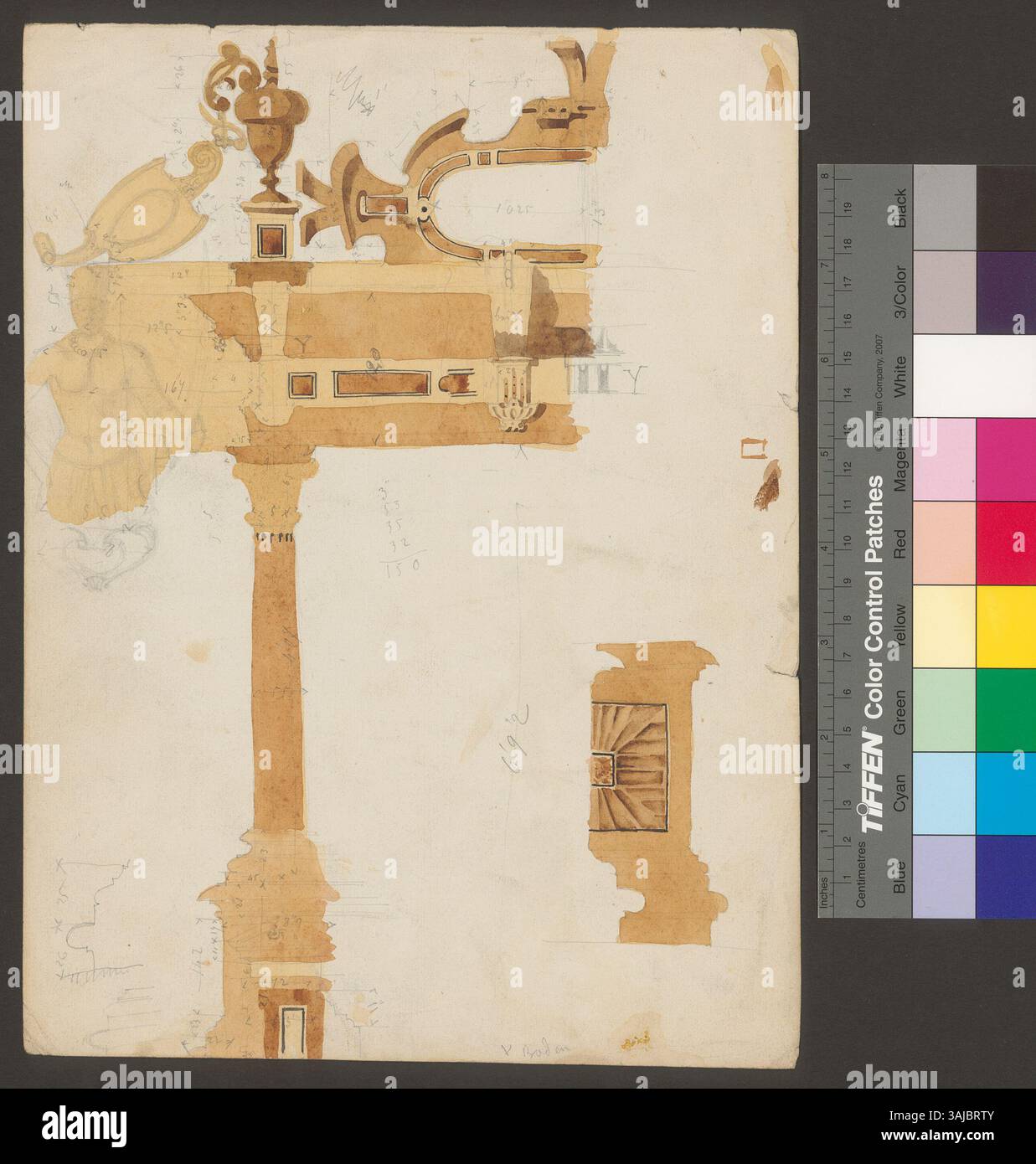 This drawing by Johann Rudolf Rahn, created between 1860 and 1910 ...