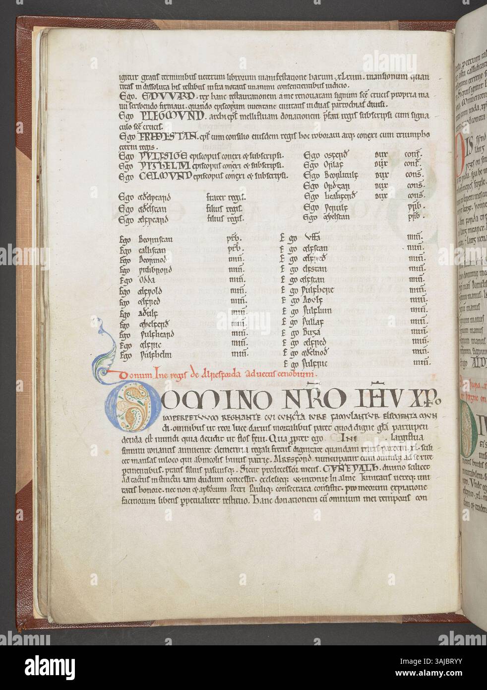 This illuminated manuscript page is from the Codex Wintoniensis, also ...