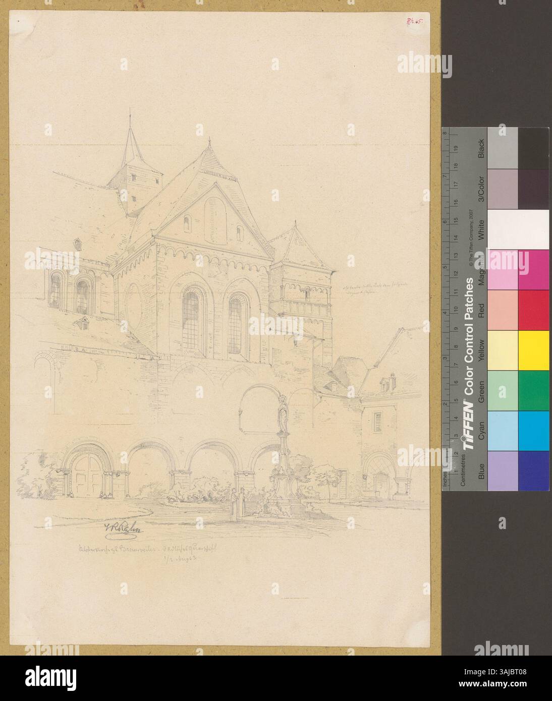 This image depicts the southern transept of the Abbey Church in ...
