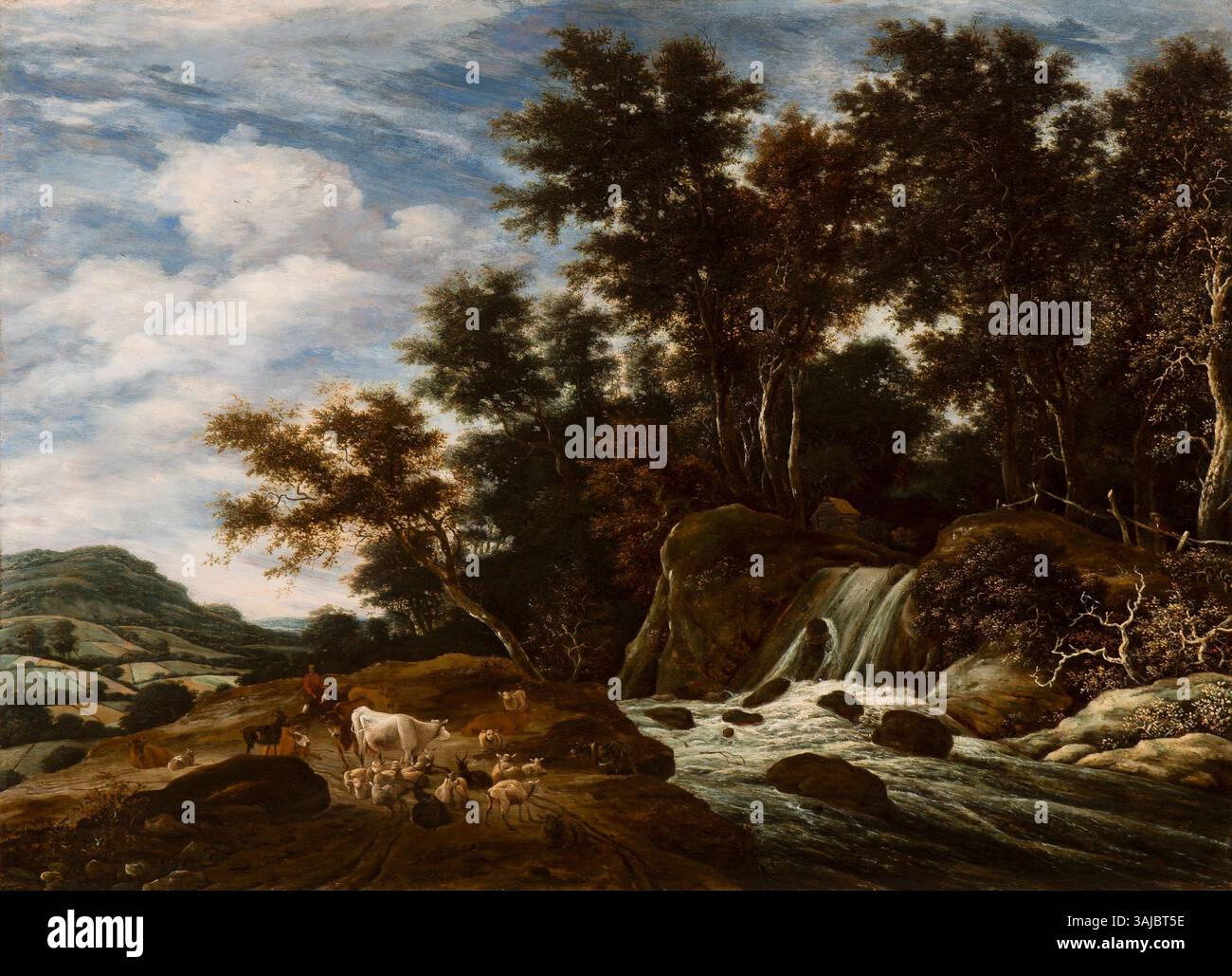A 1670s oil painting by Jacob Salomonsz van Ruysdael titled 'The ...