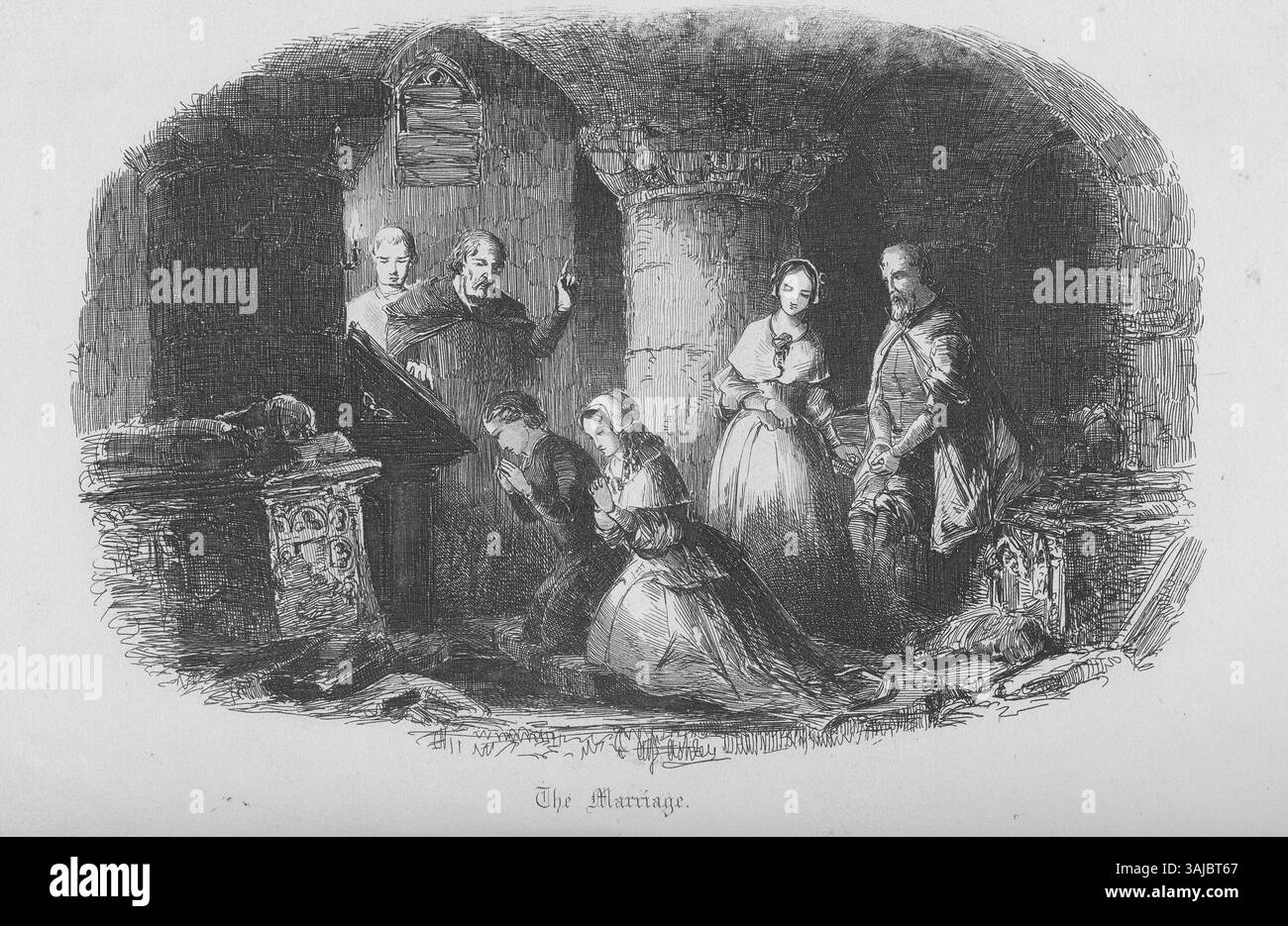 Illustration from 'Old London Bridge, a Romance of the Sixteenth ...