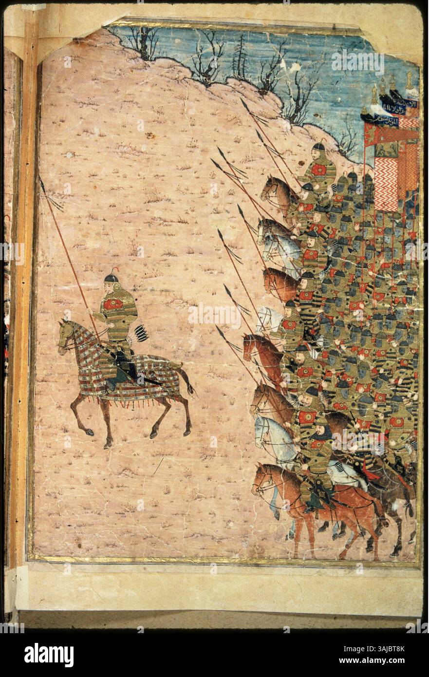 The right panel from this 15th-century Shahnama miniature depicts the ...