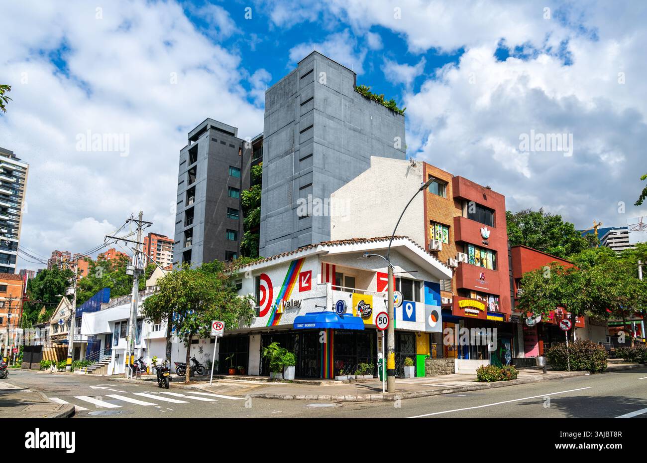 Medellin, Colombia - December 31, 2024: View of El Poblado district in ...