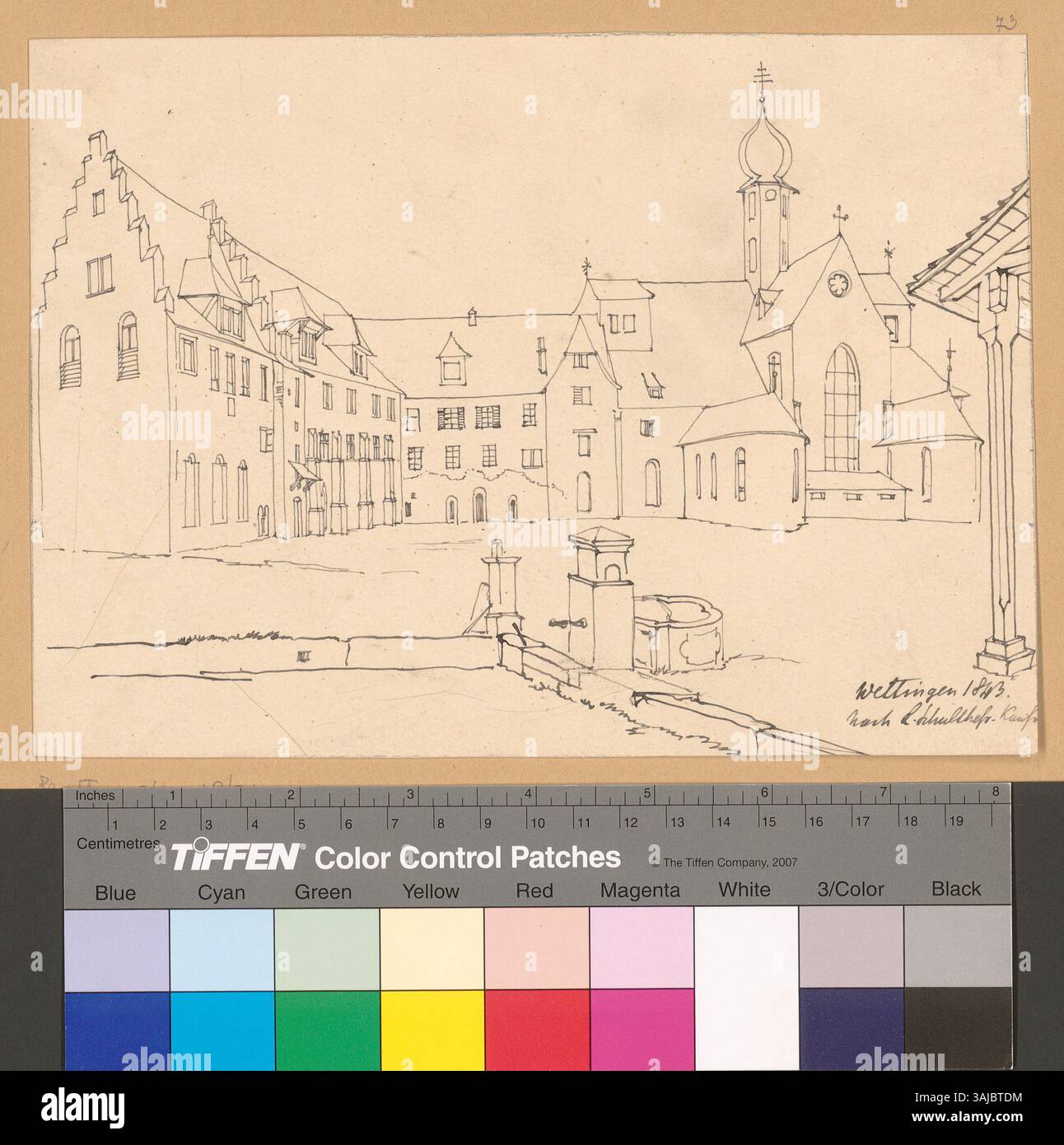 This drawing by Johann Rudolf Rahn, created between 1860 and 1910 ...