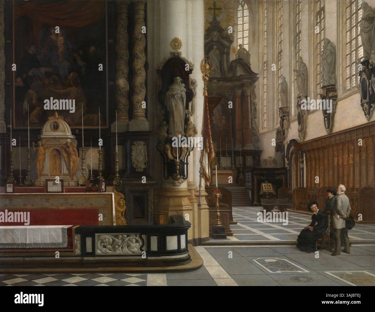 A painting by Jan Geeraerts, created between 1856 and 1882, depicting ...