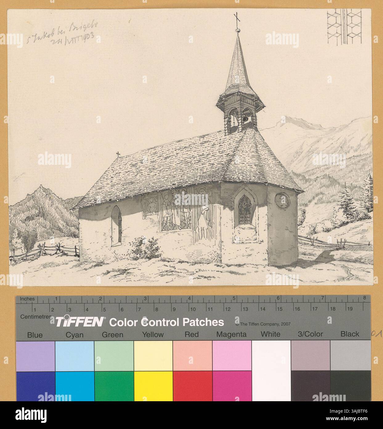 This 1903 drawing by Johann Rudolf Rahn depicts the exterior view of ...