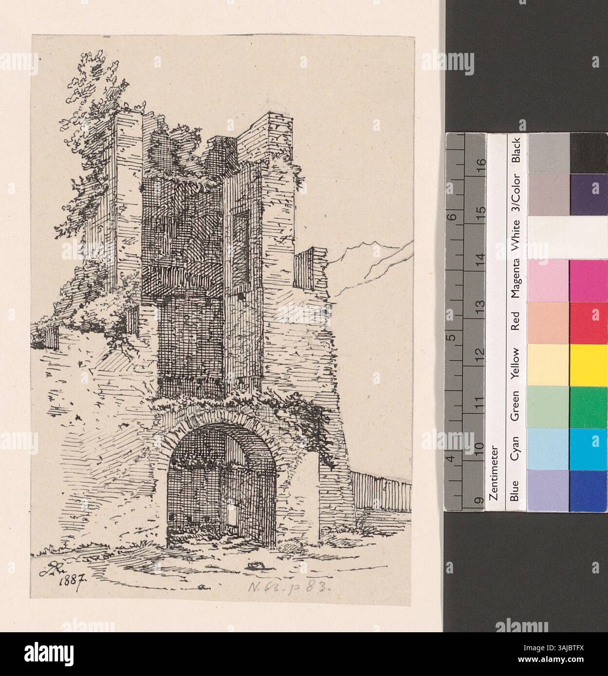 This image shows an exterior view of the Castello Grande in Bellinzona ...