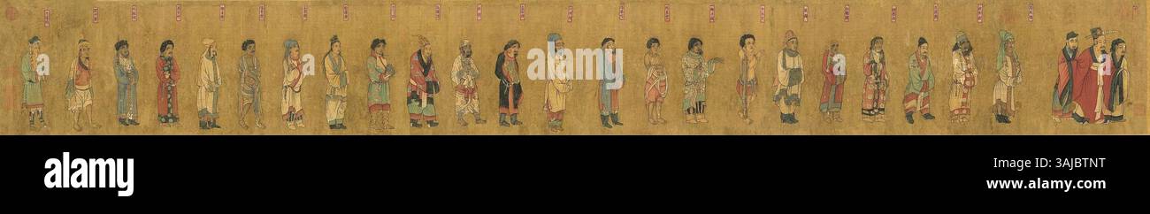 Yan Liben's drawing, dated between 600 and 673 CE, from the Tang ...