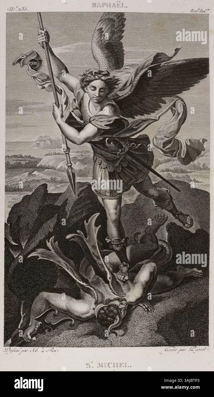 Leroy and Pigeot's Saint Michael, based on Raphael's work, is a ...