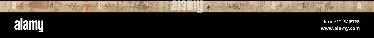 The full Fudo Riyaku Engi Emaki scroll from the 14th century provides a ...