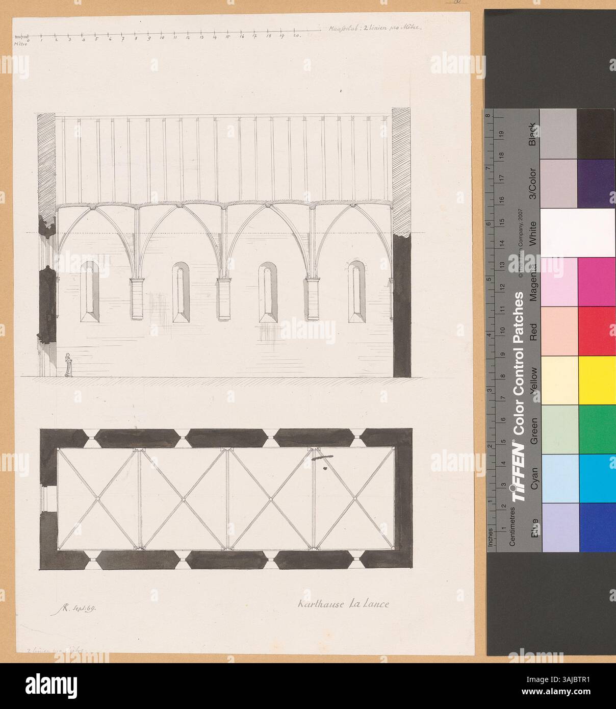 The image illustrates the floor plan and elevation of the La Lance ...