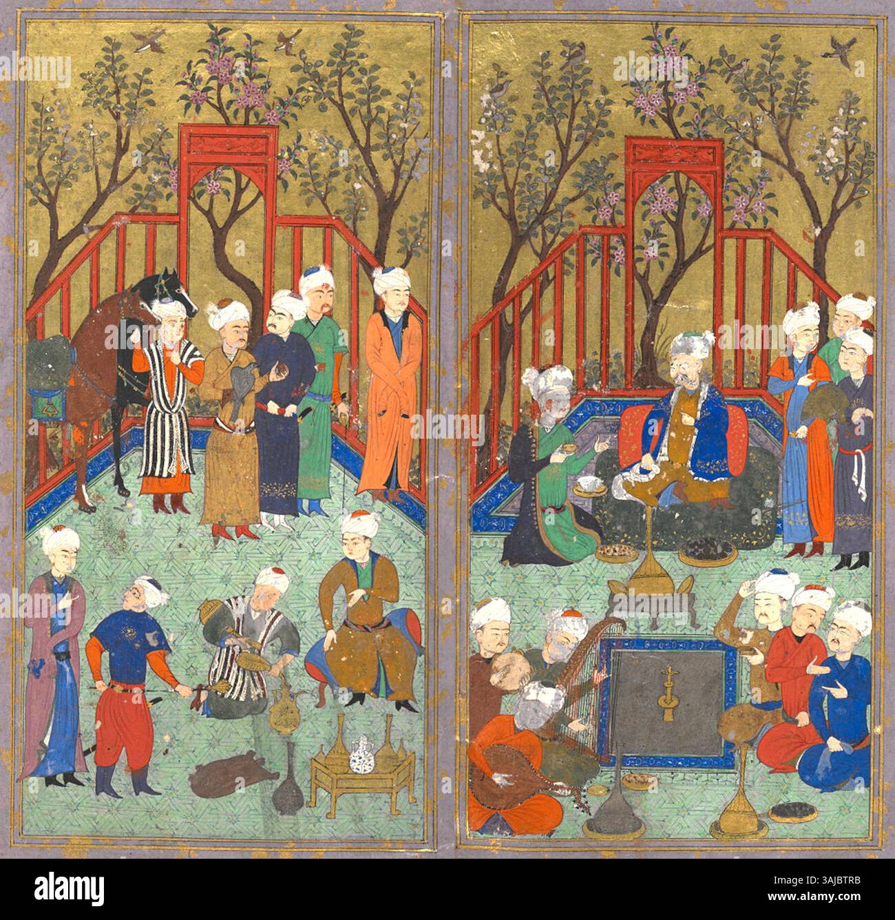 The frontispiece of the 1468 Shamkh anthology from Shirvan, preserved ...