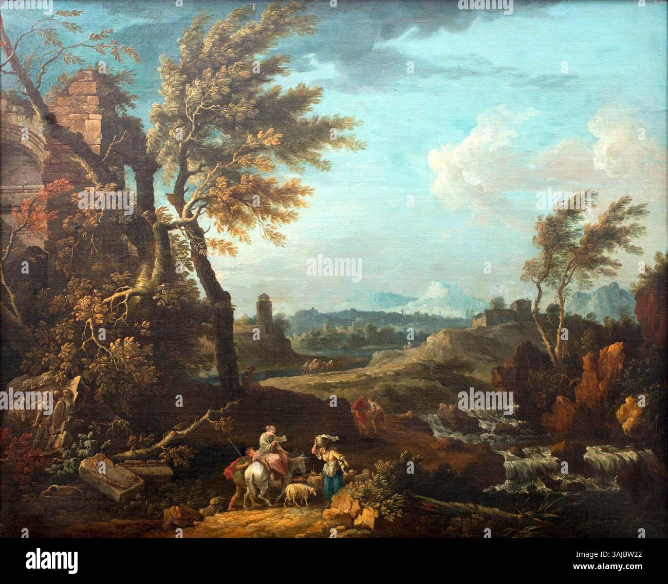 Salvator Rosa's 17th-century painting titled 'Pejza ze sztafaem' is an ...